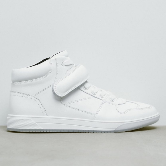 Zara | Shoes | Zara Leather Hightop Sneakers | Poshmark